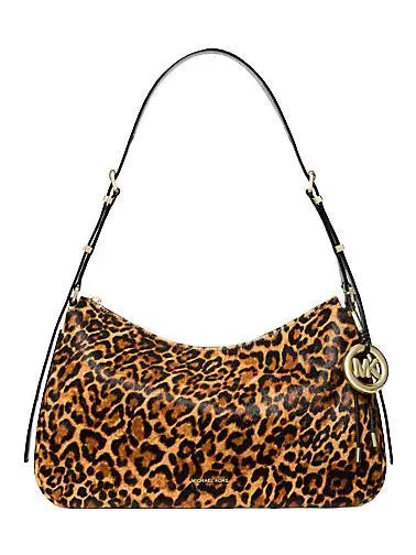 Michael Kors Nolita Medium Leopard Print Shoulder Bag - Yellow