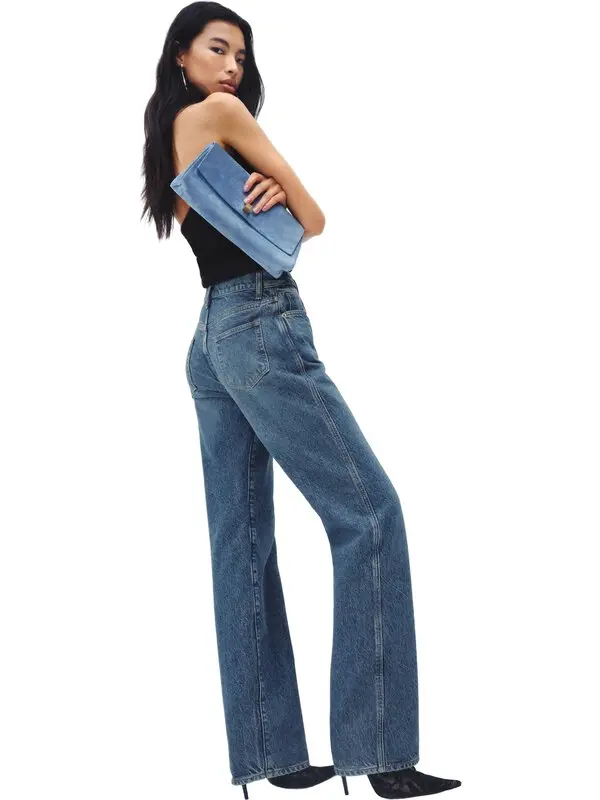 REFORMATION Val 90s Mid-rise Straight Jeans - Blue