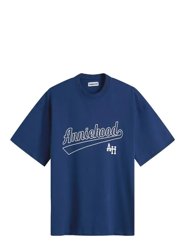 ANNIE HOOD Baseball T-shirt - Navy