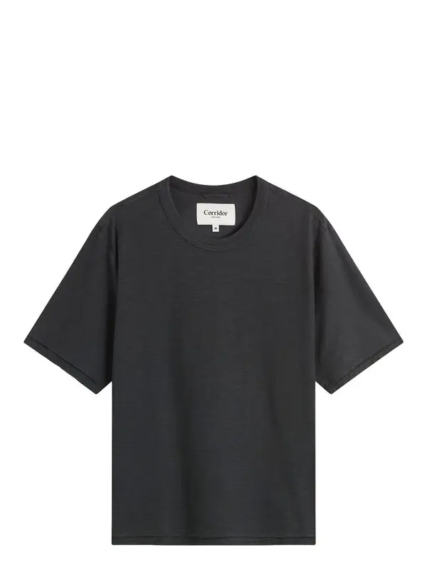 CORRIDOR Slub T-shirt - Black
