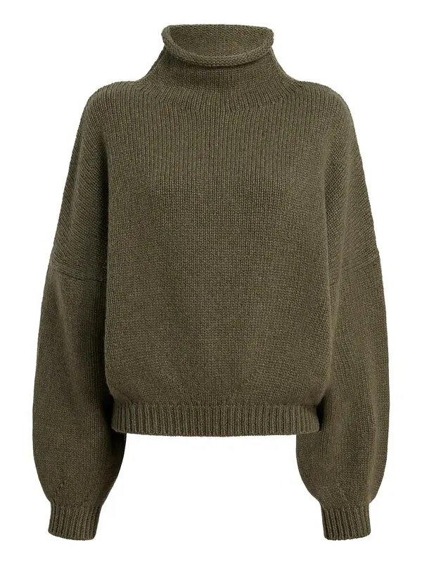 Khaite Cashmere Jersey Pullover - Pine