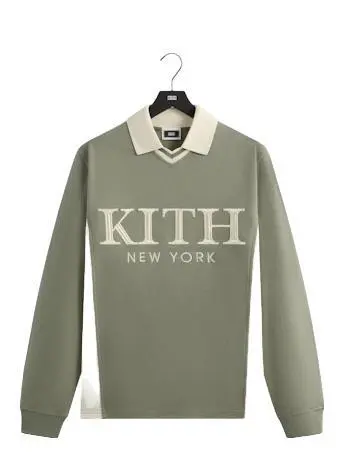 Kith Pique Long Sleeve Tap Polo Shirt - Scene