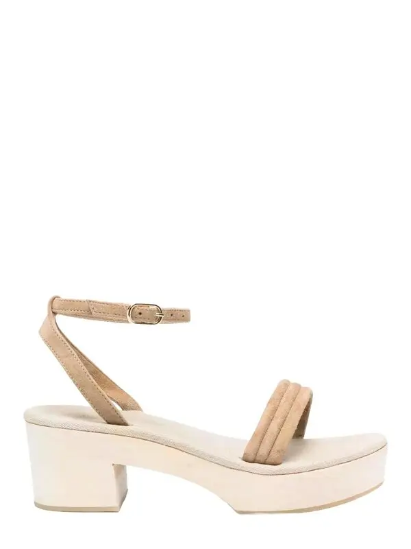 ANNE THOMAS Ankle-strap Platform Sandals - Neutrals