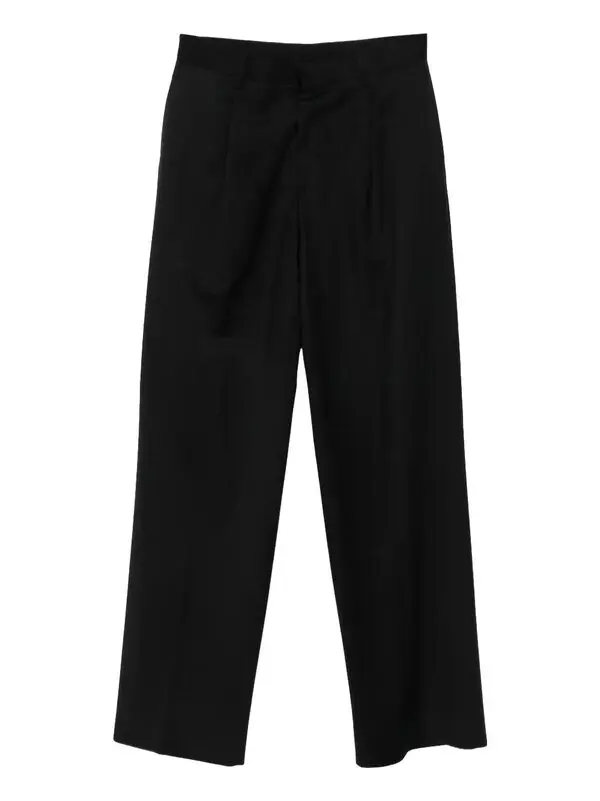 LARDINI Pleated Front Trousers - Black