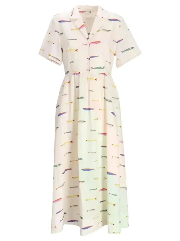 Staud Meryl Linen Maxi Shirt Dress - Neutrals