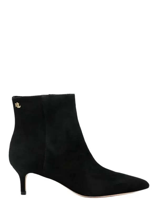 Ralph Lauren 45mm Suede Ankle Boots - Black