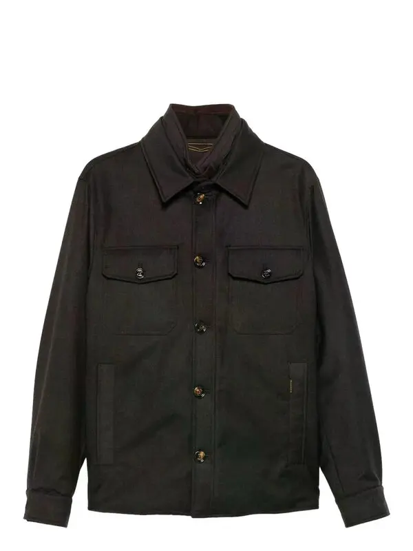 MOORER Button-fastening Flap-pocket Jacket - Brown