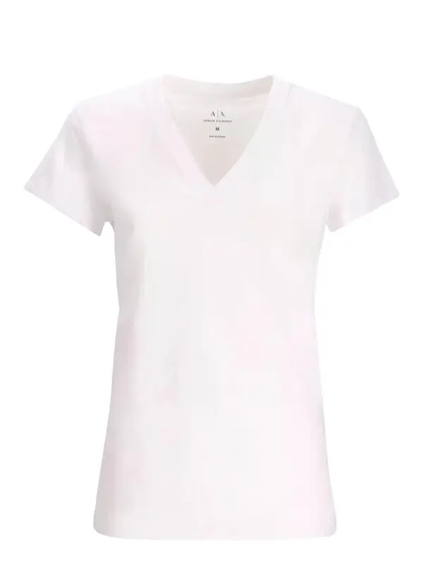 Armani Exchange V-neck Cotton T-shirt - White