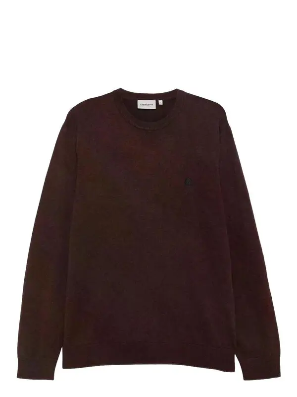 Carhartt Work In Progress Crew-neck Sweater With Embroidered Logo - Brown