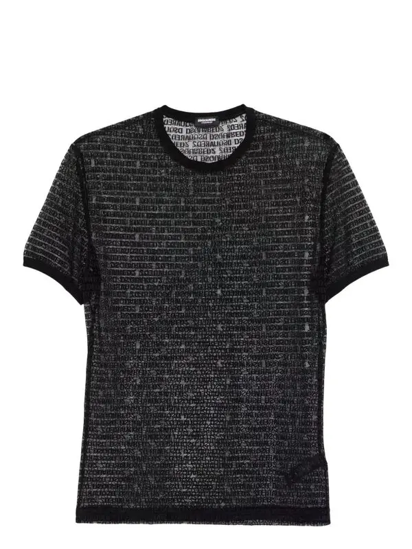 Dsquared2 Logo-print Mesh T-shirt - Black