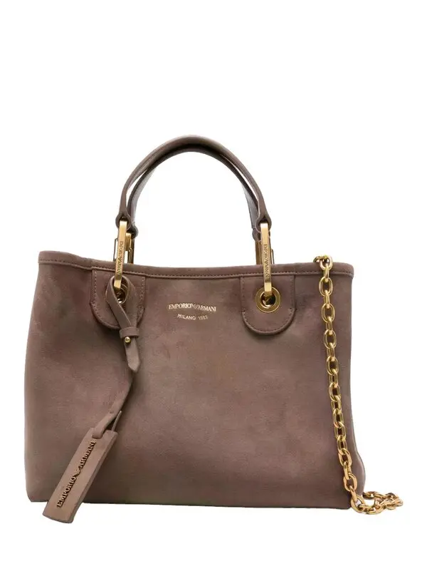 Emporio Armani Double-handle Chain-strap Tote Bag - Neutrals
