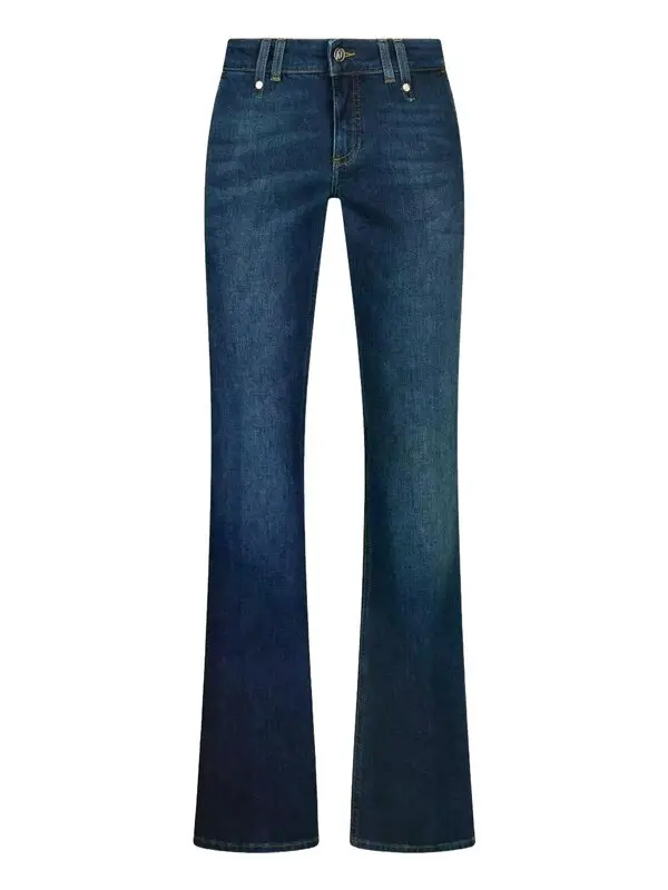 Liu Jo Logo-patch Bootcut Jeans - Blue