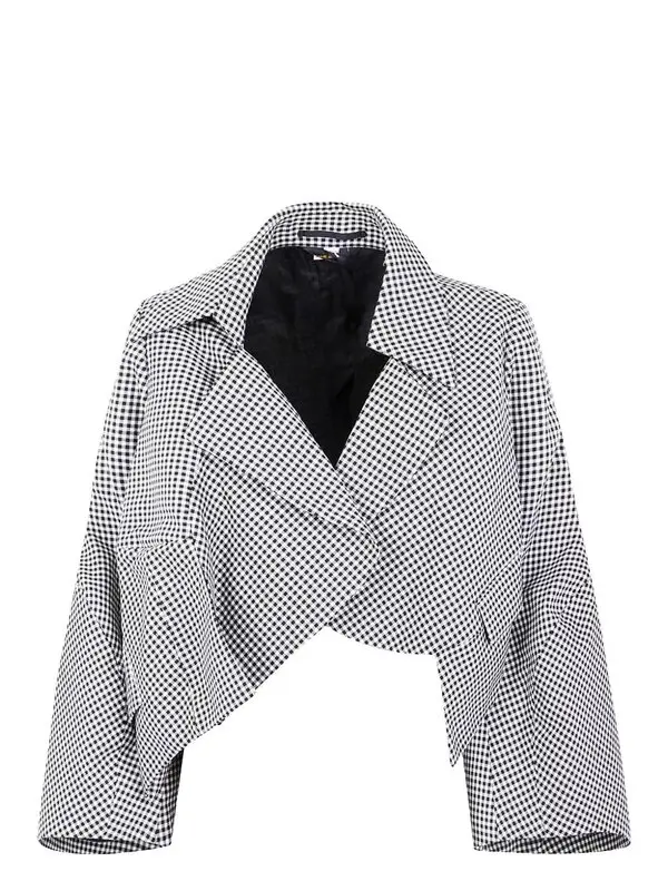 Comme Des Garçons Gingham Check Jacket - Black