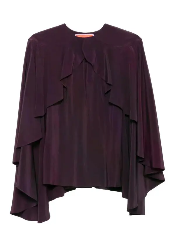 La DoubleJ Ruffled Overlay Top - Red