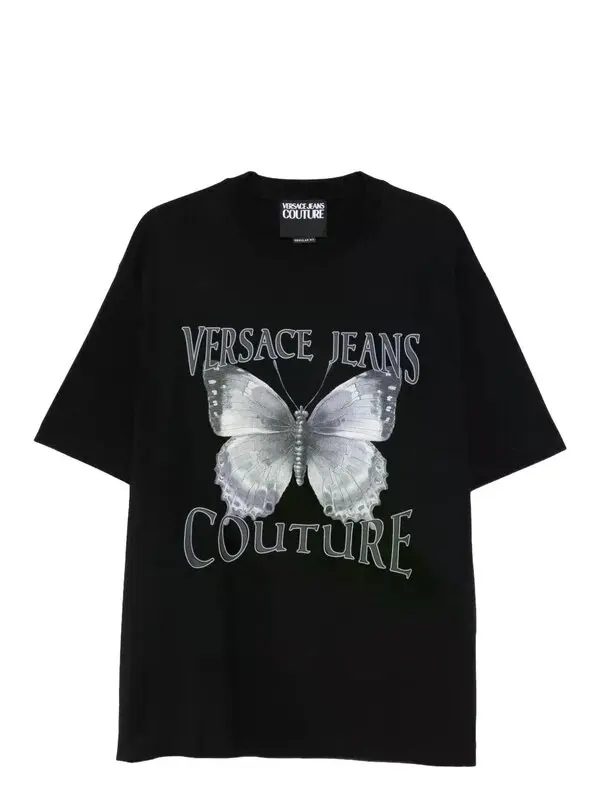 Versace Butterfly-print T-shirt - Black