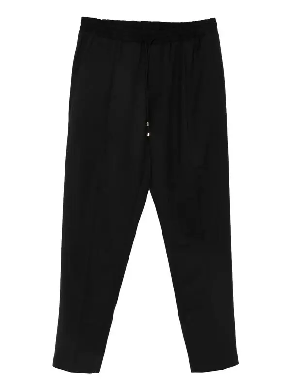 BRIGLIA 1949 Drawstring Pleated Trousers - Black