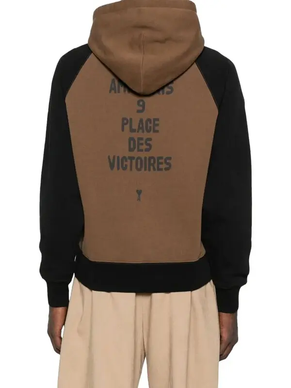 Ami Sweatshirt Patch - Noisette/noir