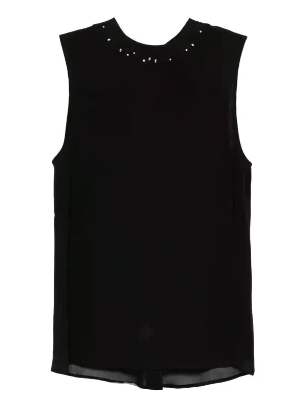 FORTE_FORTE Embellished Sleeveless Top - Black