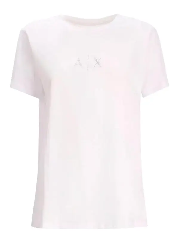 Armani Exchange Logo-embroidered Cotton T-shirt - White