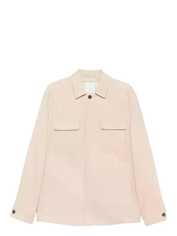 Eleventy Buttoned Flap-pocket Jacket - Neutrals