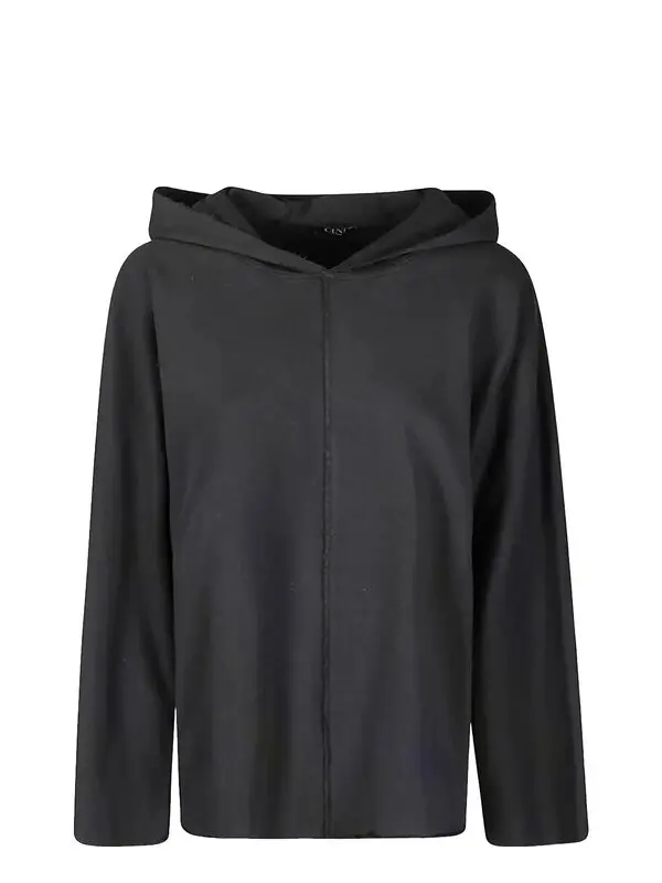 CINI Raw-edge Hoodie - Black