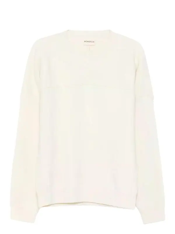 MORDECAI Panelled Wool Sweater - Neutrals