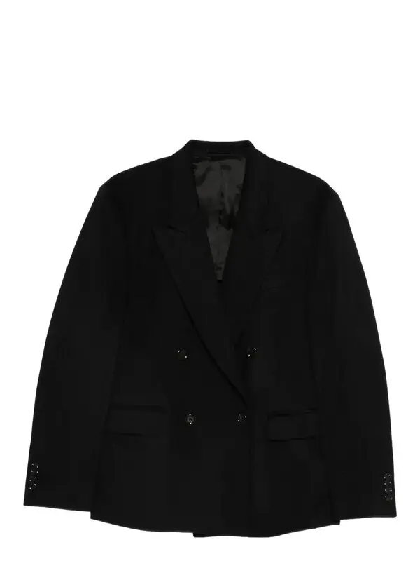 LARDINI Double-breasted Blazer - Black