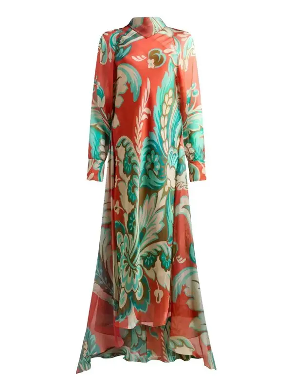 Etro Paisley-print Drape Dress - Red