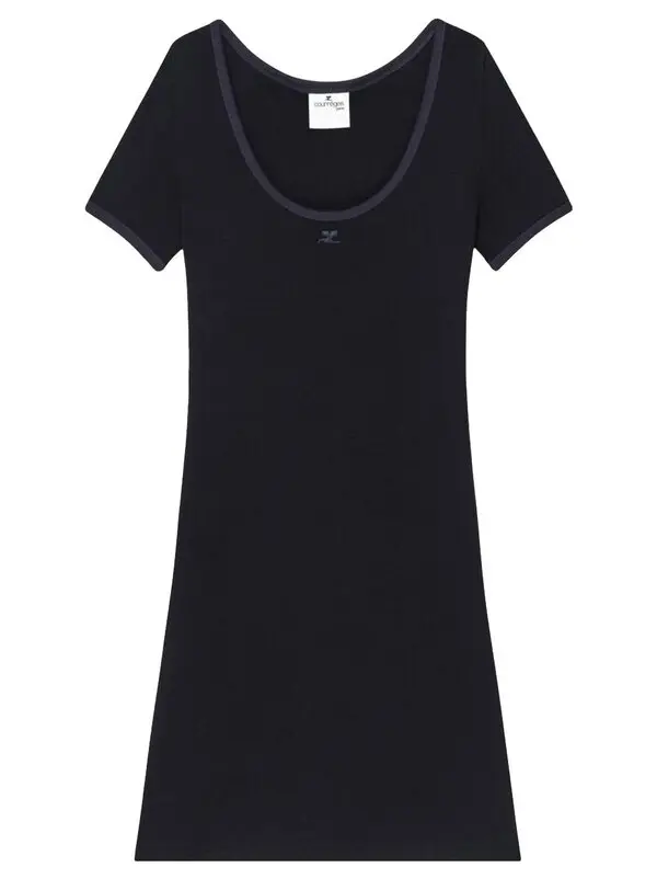 COURREGES Cotton Mini Dress - Black