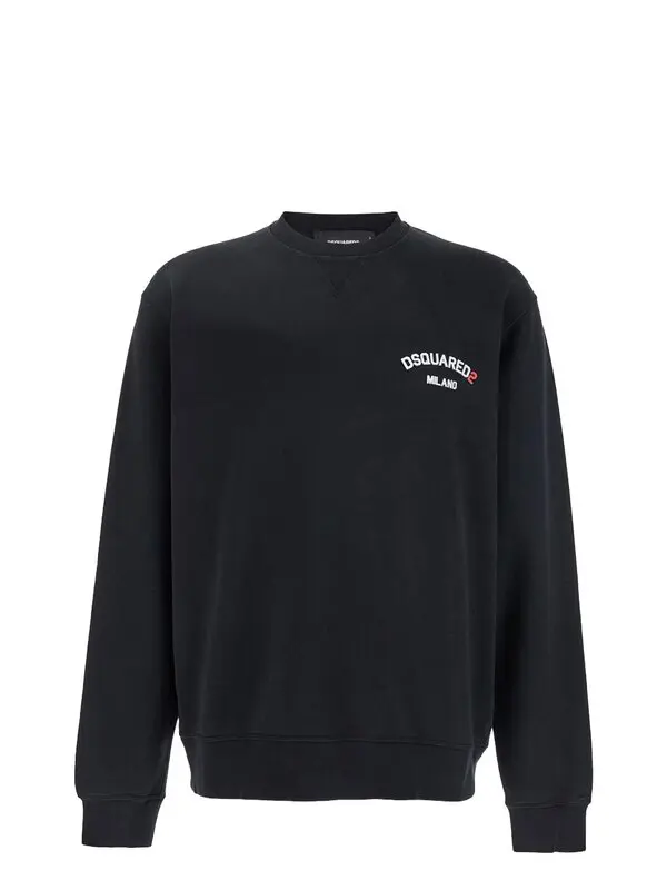 Dsquared2 Cotton Crewneck Sweatshirt - Black