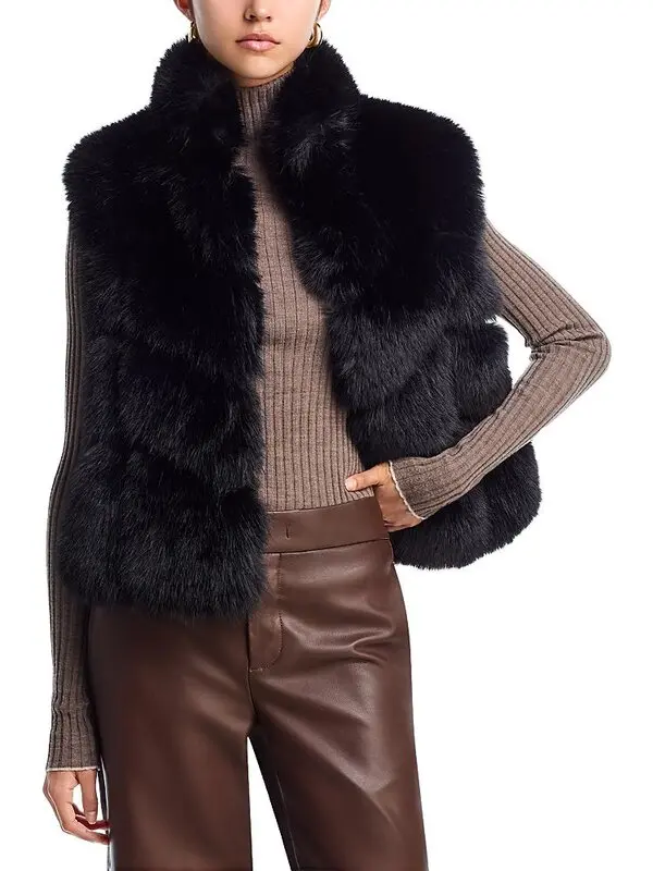 Generation Love Rosario Faux Fur Vest - Black