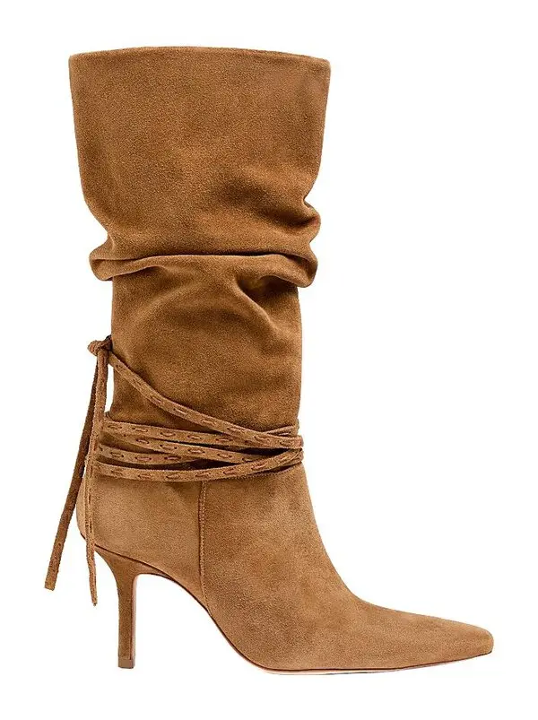 Cinq À Sept Samina Wrapping Slouch Boots - Golden Sienna