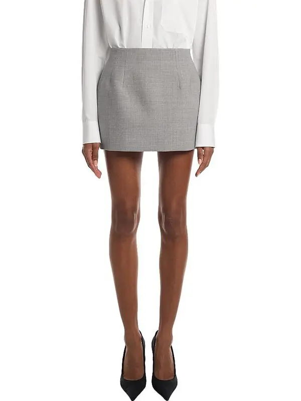Wardrobe.NYC Contour Mini Skirt - Grey Marl