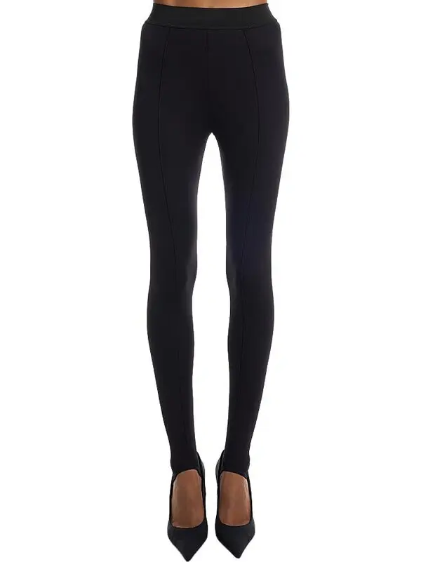 Wardrobe.NYC Opaque Stirrup Leggings - Black