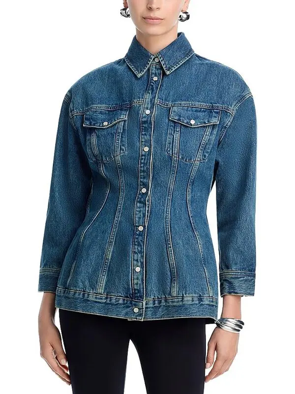Wardrobe.NYC Denim Contour Jacket - Indigo