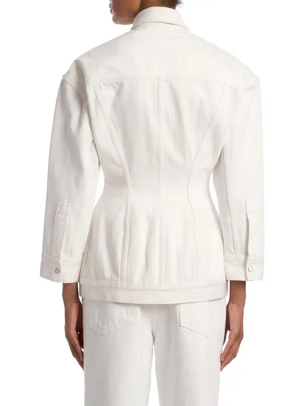 Wardrobe.NYC Denim Contour Jacket - White