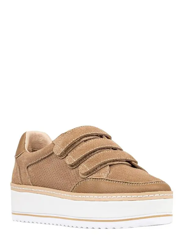 DONALD PLINER Suede Platform Sneakers - Tobacco