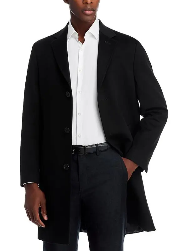 Bloomingdale'S Loro Piana Rain System Wool Topcoat - Black