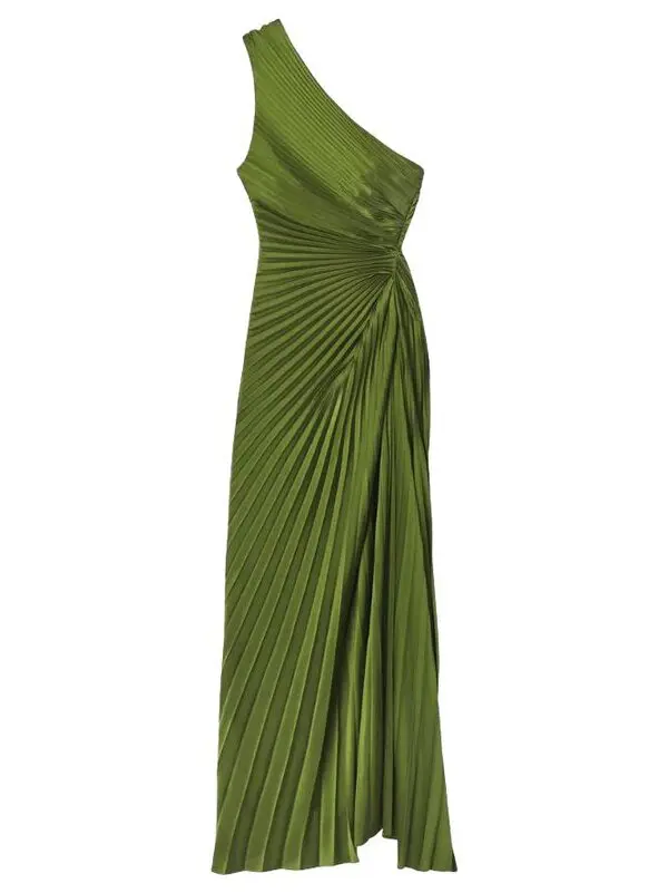 A.L.C. Lara Pleated One Shoulder Gown - Ivy