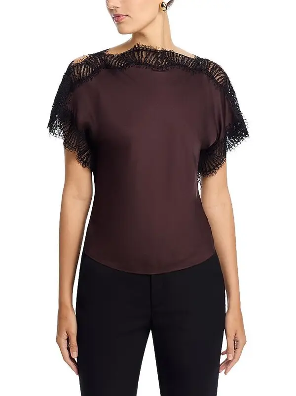 A.L.C. Luna Top - Cocoa/black