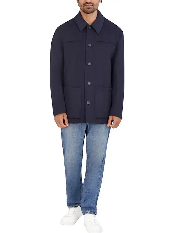 Cole Haan Novelty Topper Coat - Navy