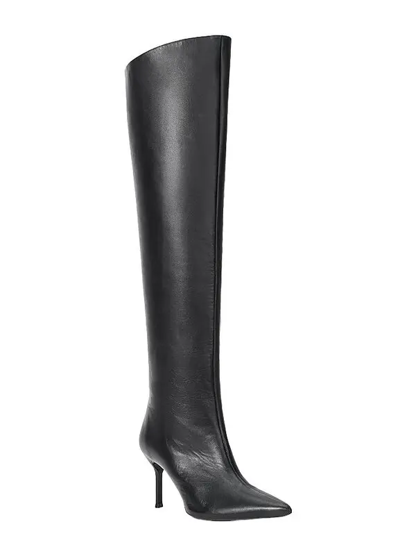 Staud Sebastian Over-the-knee Leather Boots - Black