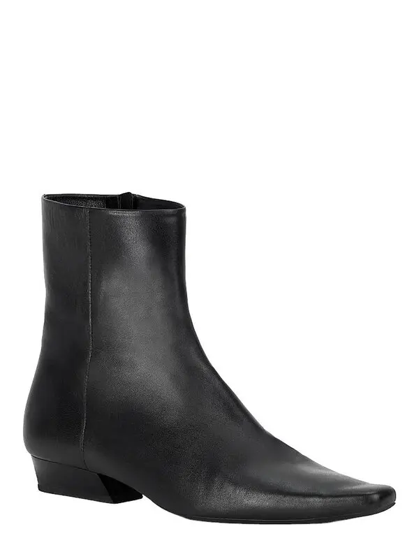 Staud Leather Ankle Boots - Black