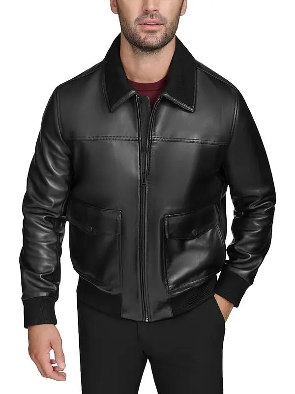 Cole Haan Leather Jacket - Black