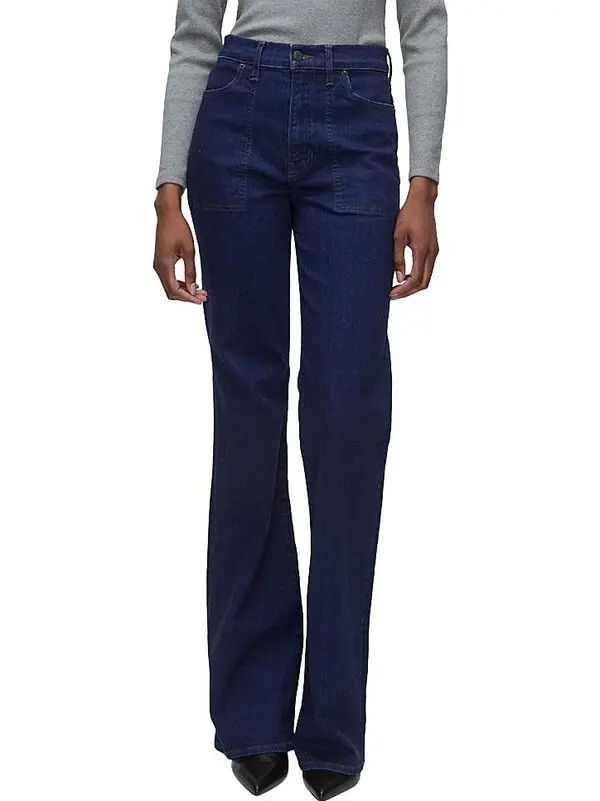 Veronica Beard Crosbie High Rise Flare Jeans - Indigo Rinse