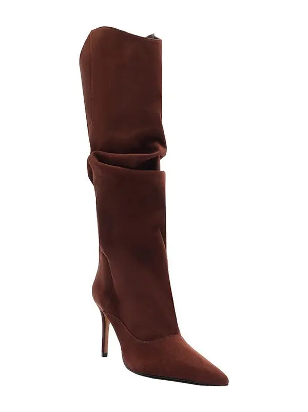 Schutz Maryana Up Slouch Tall Boots - Root Brown