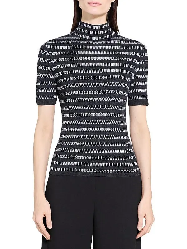 Theory Leenda Stripe Top - New Pestle Mel Multi