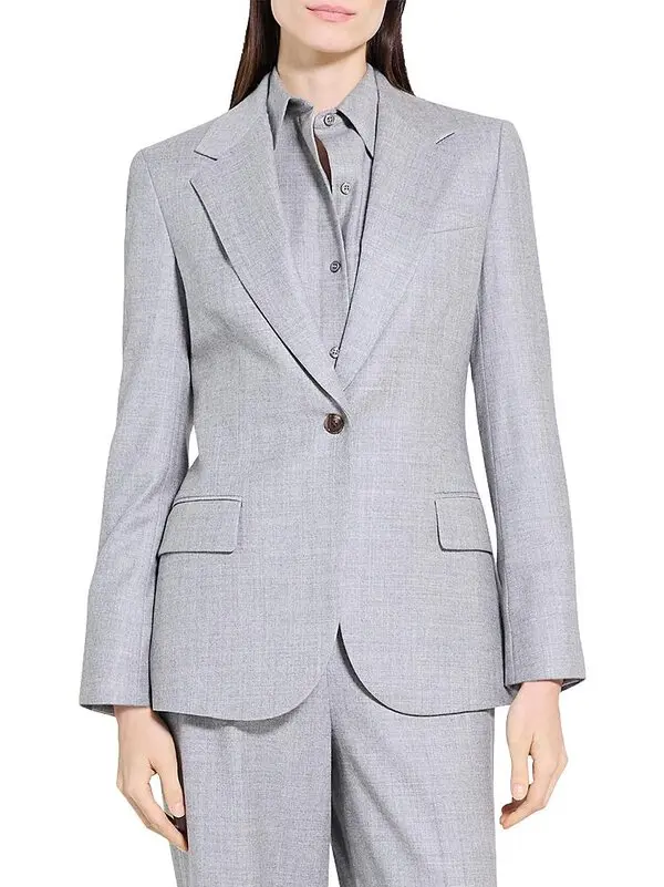 Theory Lynnia Sleek Blazer - New Light Heather
