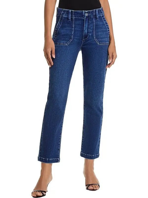 Paige Mayslie Mid Rise Straight Ankle Jeans - Dresden