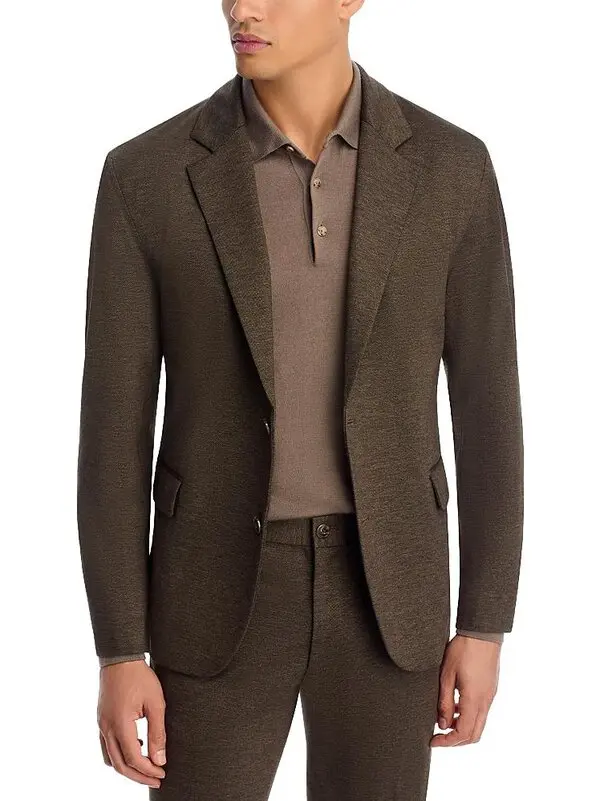 Hugo Anton Extra Slim Fit Melange Soft Jacket - Chestnut